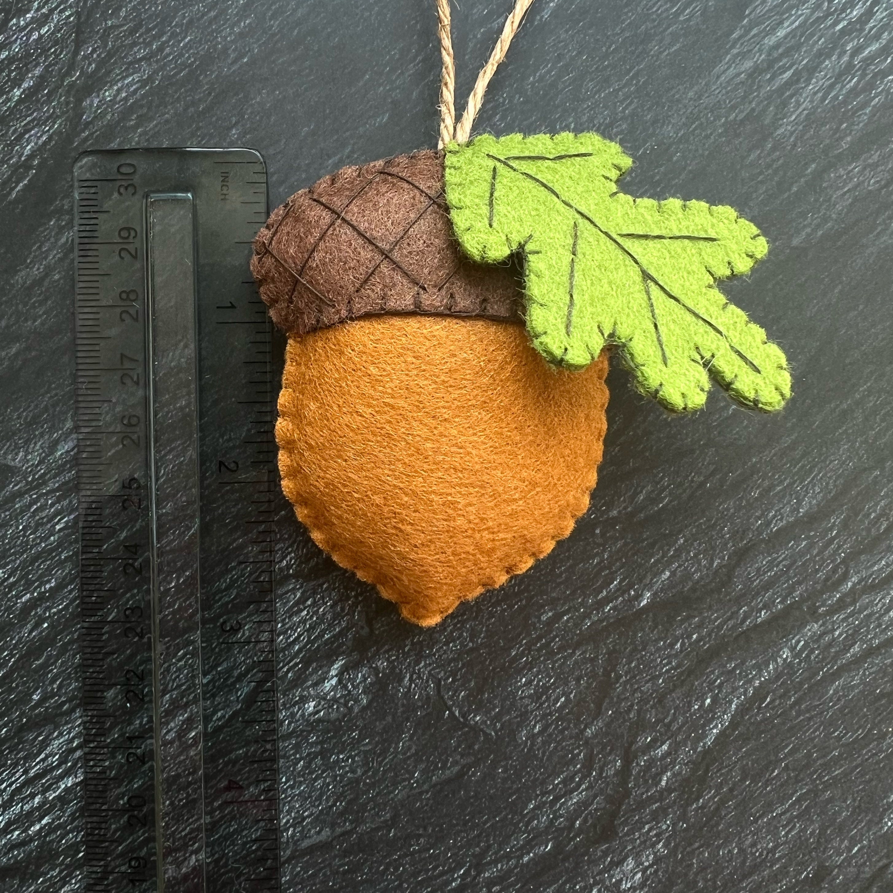 Felt Acorn Ornament, Handmade Rustic Fall Tree Decoration - Etsy