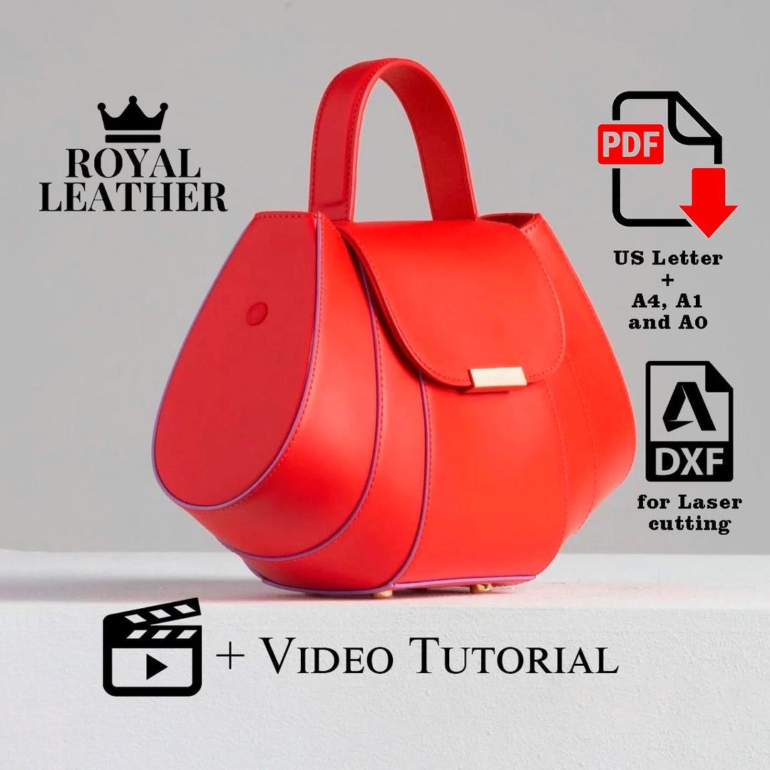 DXF and PDF Crossbody Flap Bag Pattern: Shoulder Bag Template for Laser ...