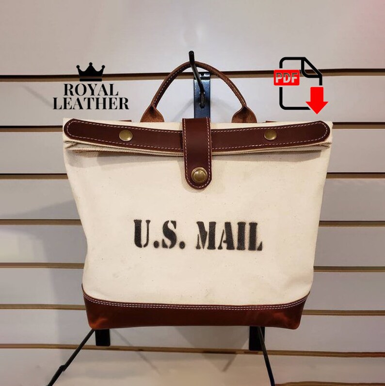 PDF Pattern USA Mail Bag Messenger Tote Bag Template - Etsy