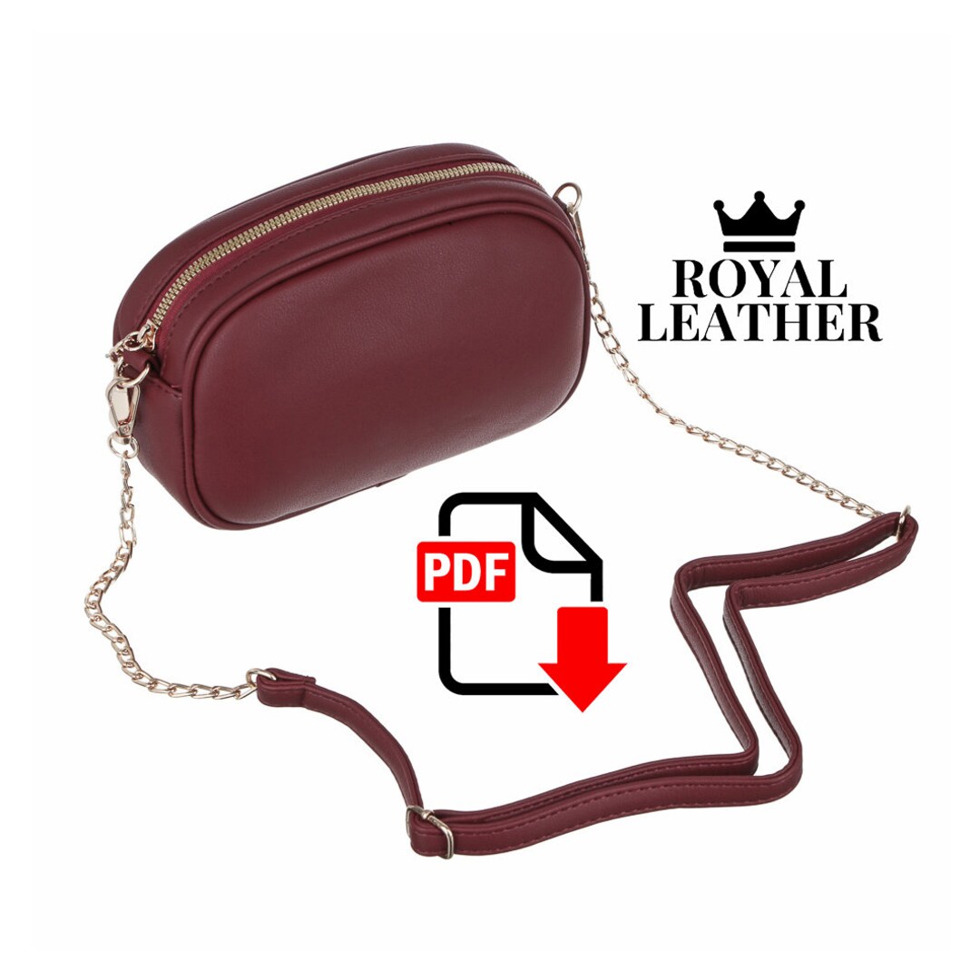 Leather Crossbody Bag PDF Pattern: Minimalist Clutch Template (digital ...