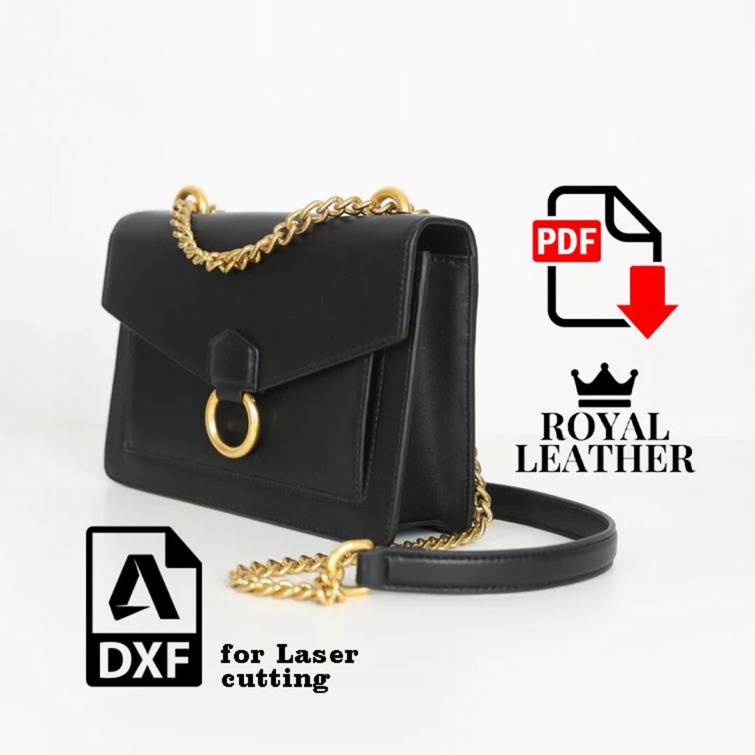Leather Flap Bag PDF Pattern: Minimalist Crossbody Shoulder Bag (A4/A0 ...