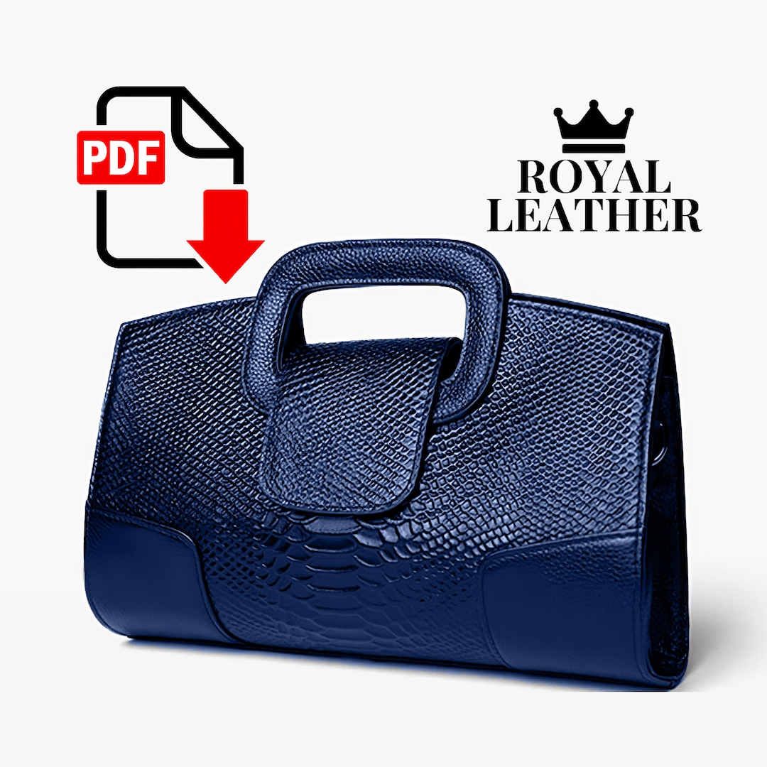 PDF Pattern Clutch Handbag Grasp Template - Leather Craft Evening Bag ...