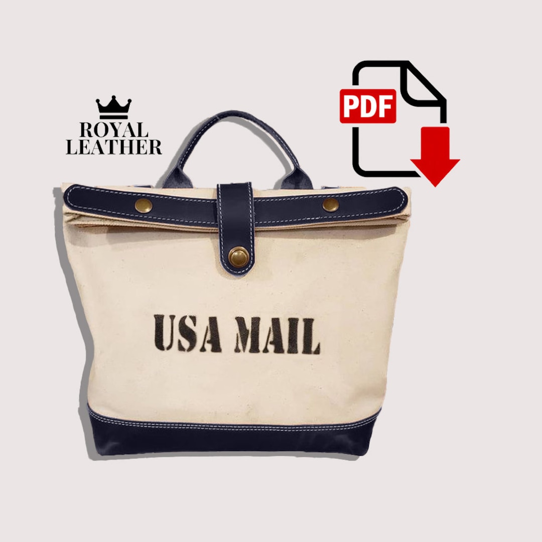 PDF Pattern USA Mail Bag Messenger Tote Bag Template - Etsy