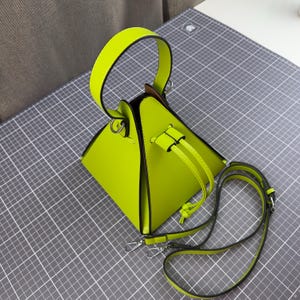 PDF & DXF Pattern Crossbody Bucket Bag Template Pyramid Shoulder ...