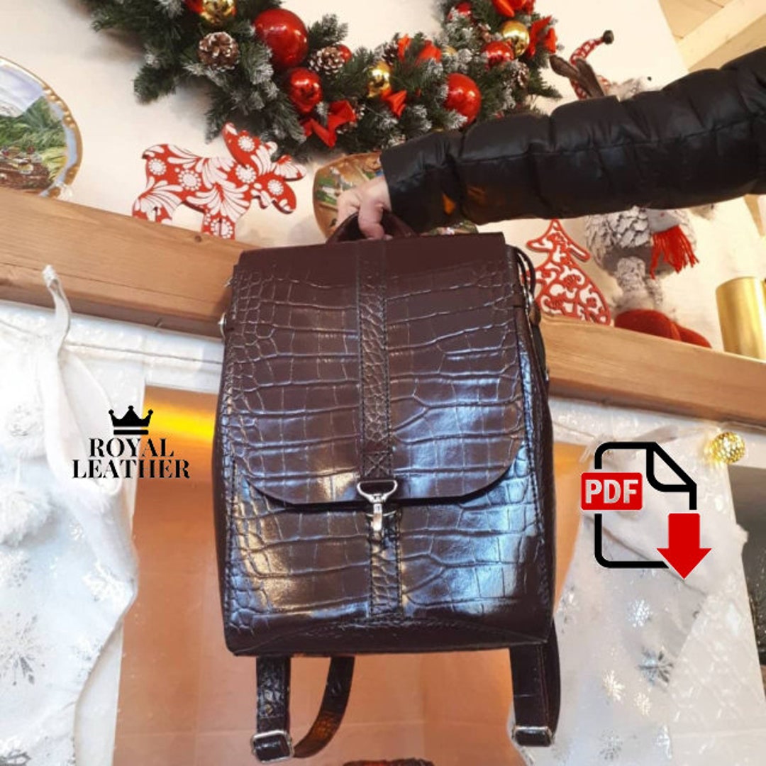 PDF Pattern Leather Backpack Template | Woman Backpack Template ...