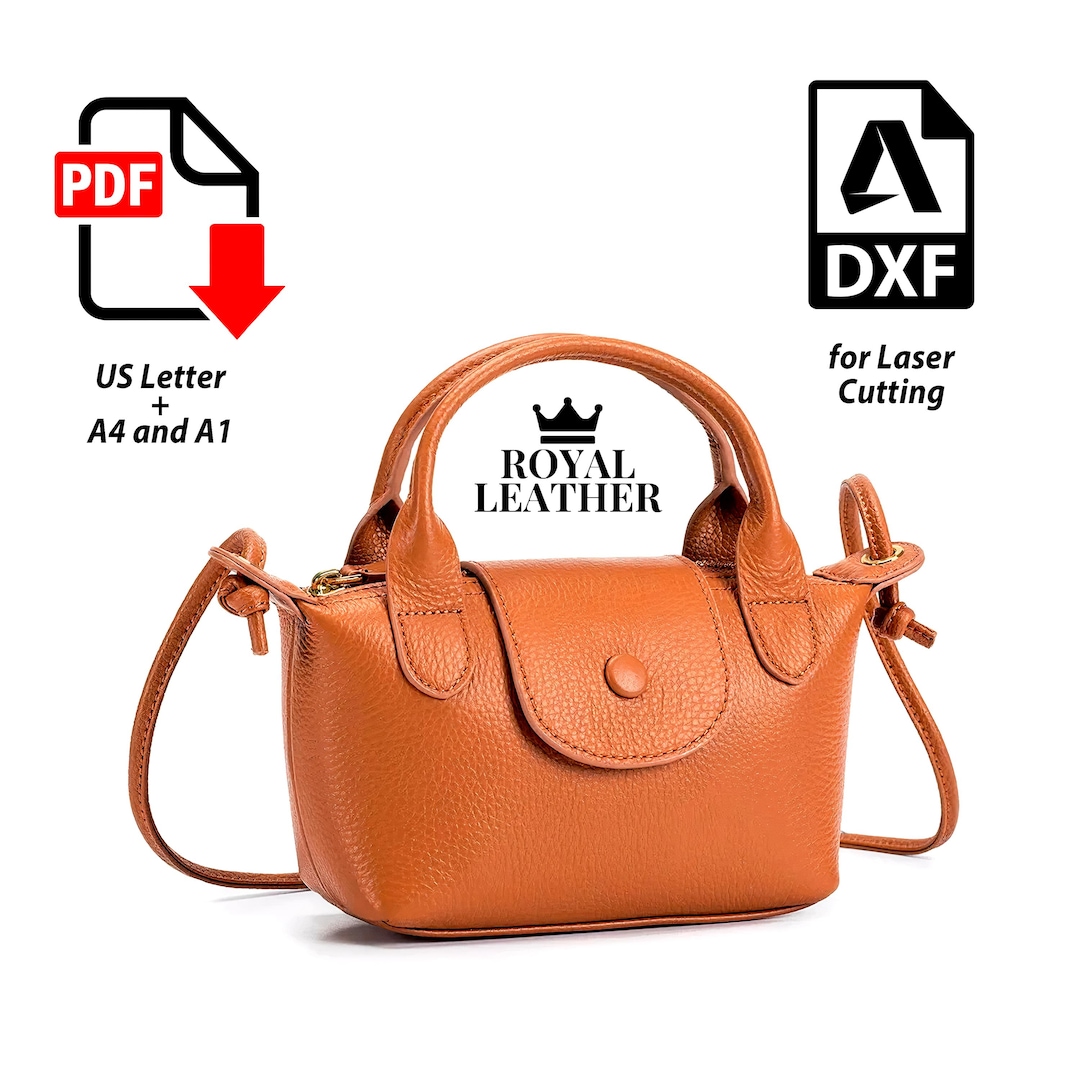 PDF & DXF Top Handle Crossbody Bag Pattern: Small Bag Template for ...