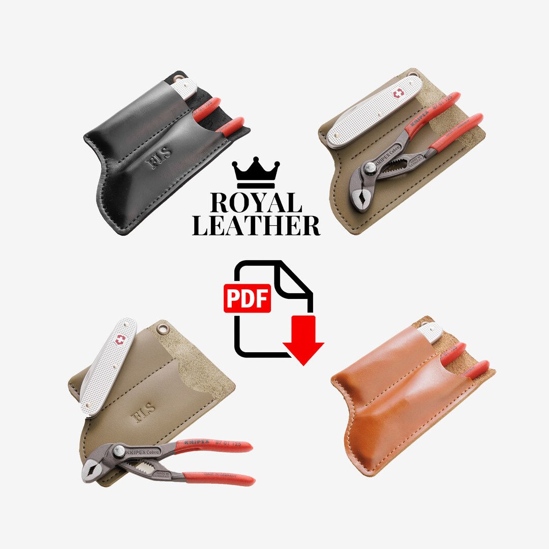 PDF Pattern DIY Edc Pocket Organizer Template - PDF Pattern for Leather Pouch and Flashlight ...