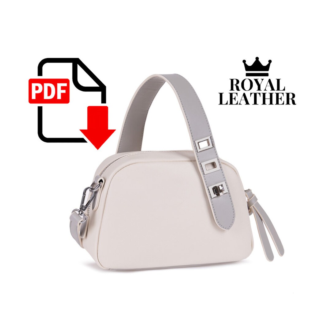Leather Tophandle Bag PDF Pattern: Crossbody Handbag Template (A4/US ...