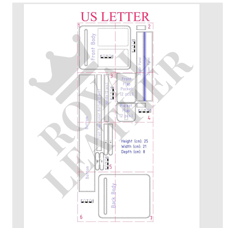 Leather Briefcase Pattern: DIY Messenger Bag Template (PDF & DXF) - Etsy