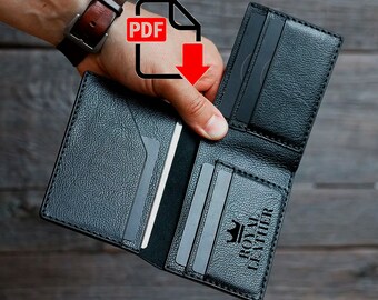 PDF Trifold Leather Wallet DIGITAL Pattern Template - Etsy
