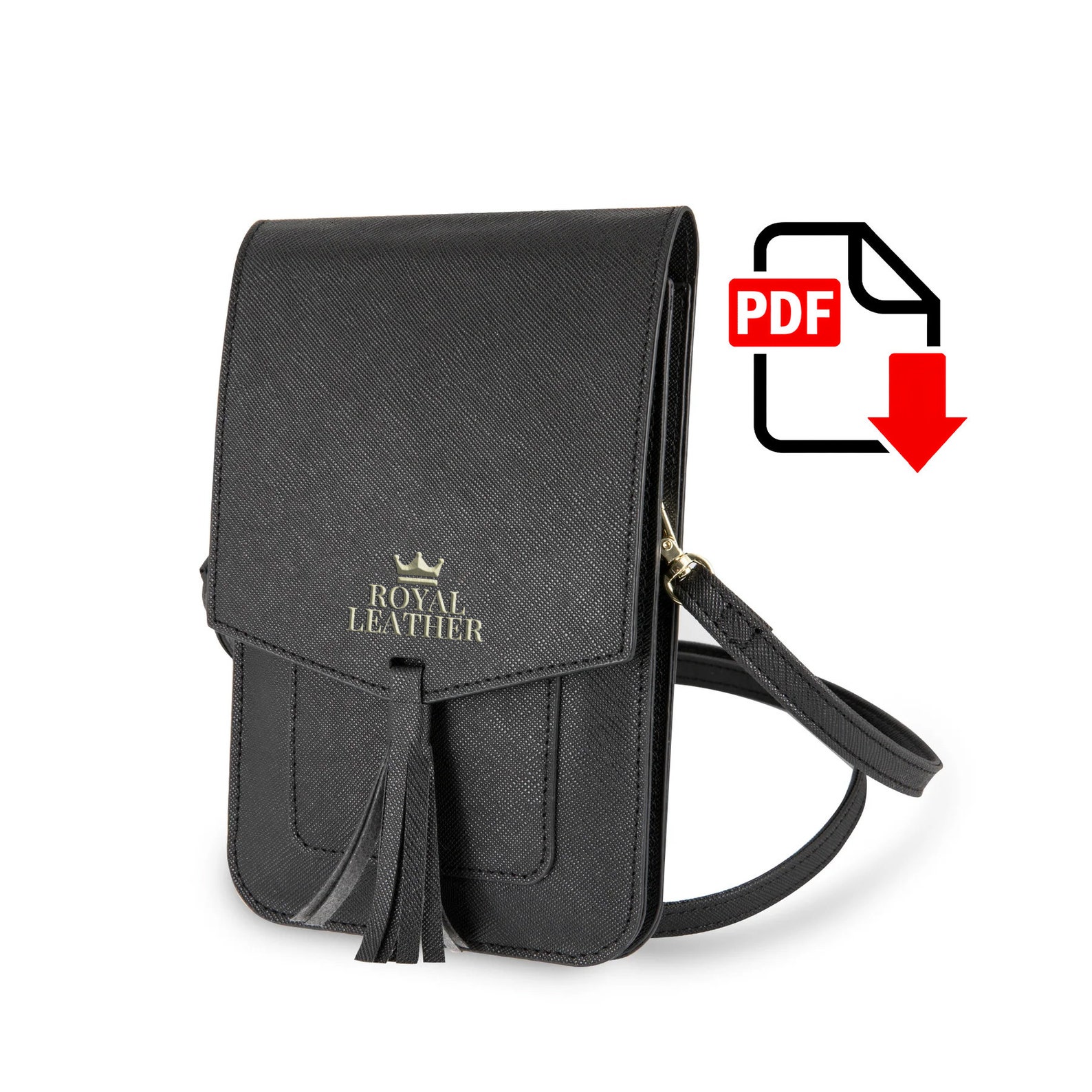 PDF Pattern Mini Bag Crossbody Flap Bag Template Leather Flap Phone ...