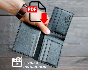 PDF Trifold Leather Wallet DIGITAL Pattern Template - Etsy