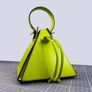 PDF & DXF Pattern Crossbody Bucket Bag Template Pyramid Shoulder ...