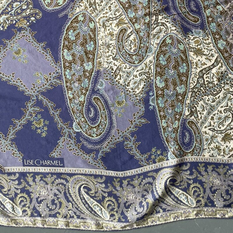 Blue Silk Scarf - Etsy