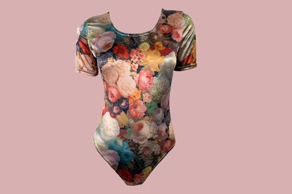 80s flower bodysuit - Gem