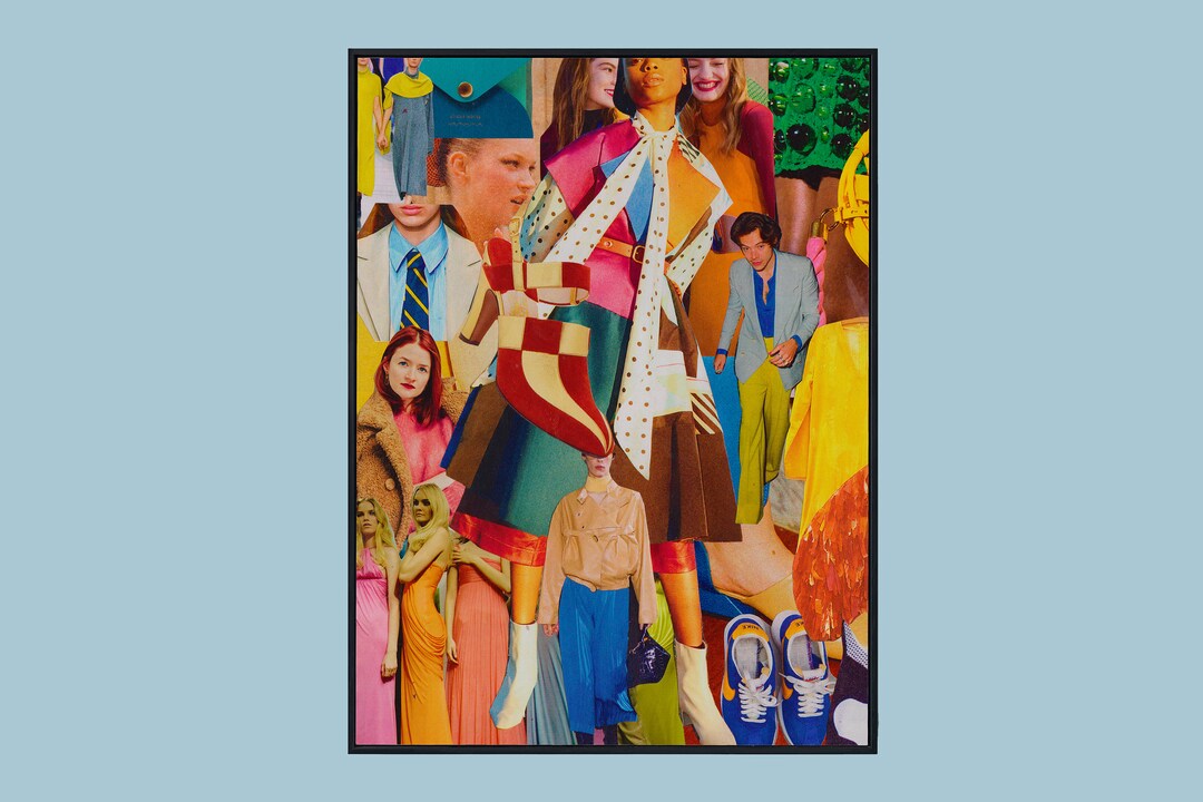 Rainbow Fashion Collage by Sue Rogers, A3 and A4 Sizes Available ...