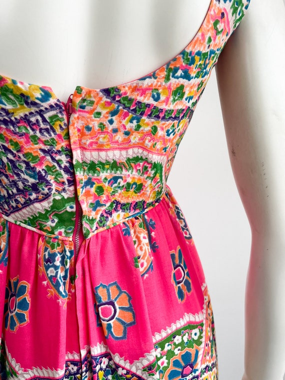 Vintage 70s Jean Allen Maxi Dress: Psychedelic Paisle… - Gem