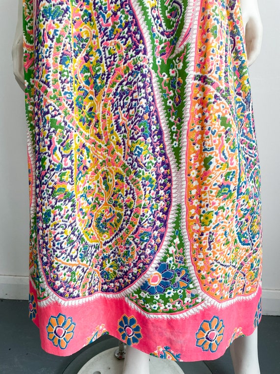 Vintage 70s Jean Allen Maxi Dress: Psychedelic Paisle… - Gem