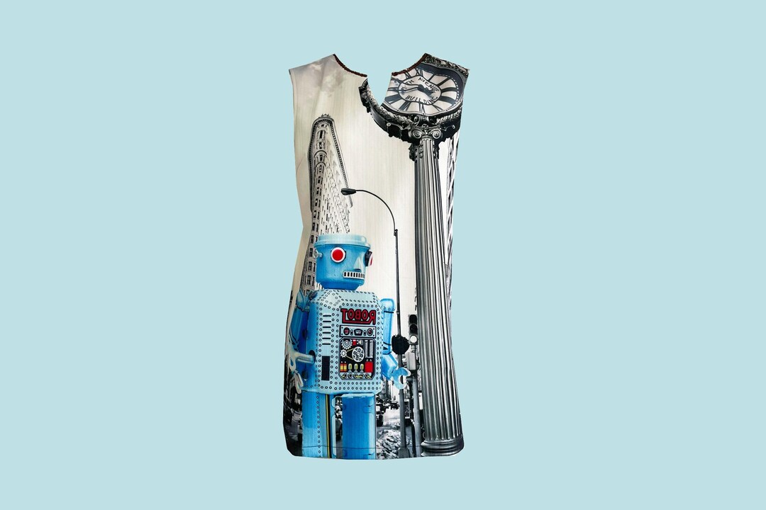 Y2K Robot in the City Print Dress, by Culito From Spain, Quirky Unusual ...