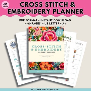 Cross Stitch Planner, Embroidery Planner, Craft Planner, Craft Project ...