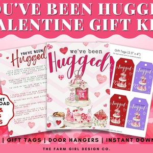 Printable We've Been Hugged Valentine Kit, I've Been Hugged Valentine's ...