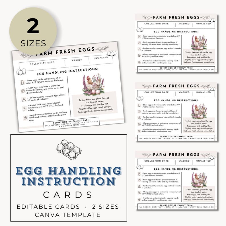 Farm Fresh Eggs Instructions, Farm Fresh Egg Handling Instructions ...