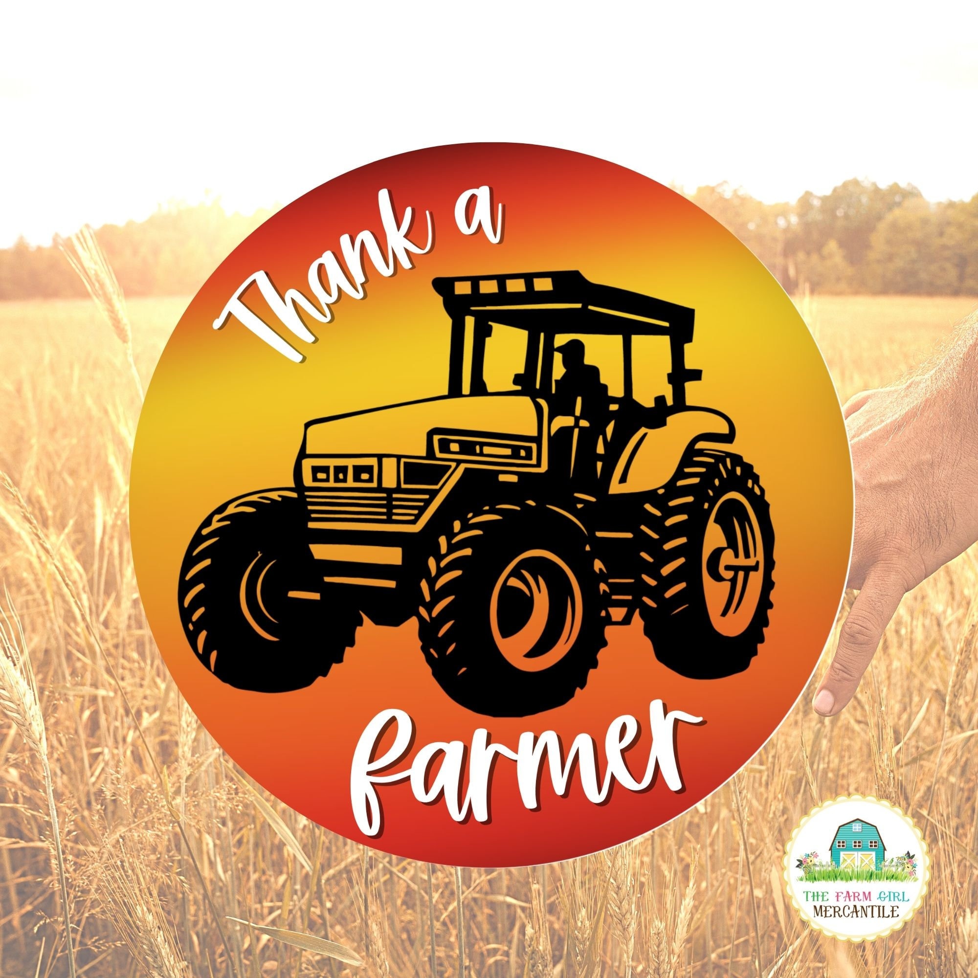 Thank A Farmer Sticker Support Agriculture Vinyl Sticker | Etsy