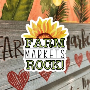 Farming Sticker Pack, Support Local Farms Sticker Bundle, No Farms No ...