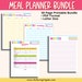 Meal Planner, Printable Meal Planning Bundle, Menu Planner Recipe Book ...