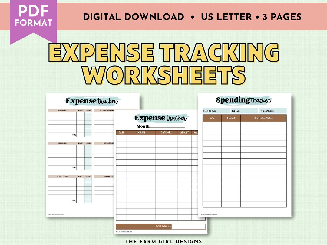 Expense Trackers, Expense Tracking Spreadsheets, Budget Planner ...