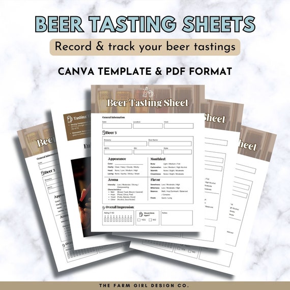 Beer Tasting Sheet Template Beer Tasting Meyers Creek Brewing