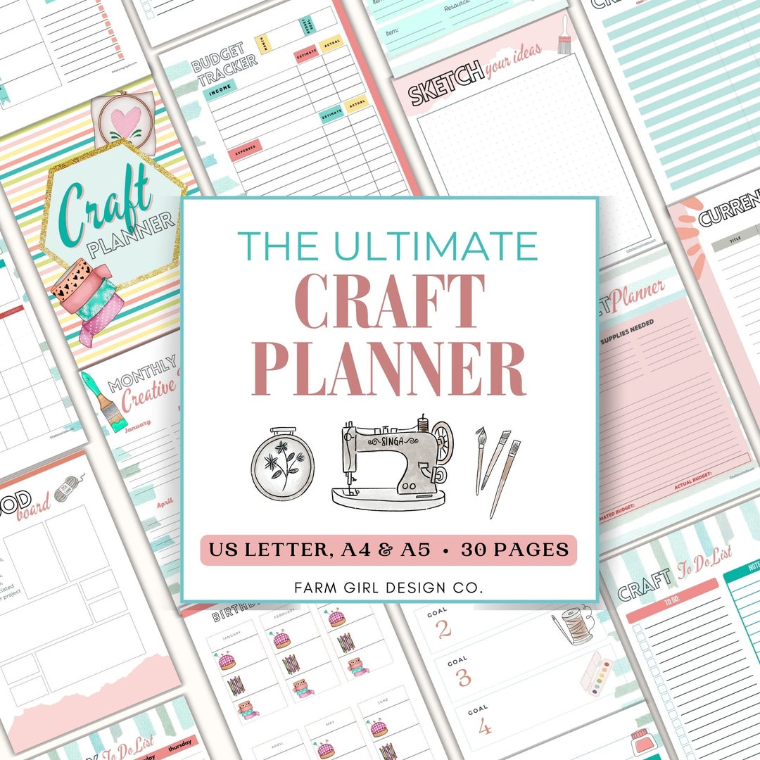 Craft Project Binder, Craft Planner, Craft Project Planner PDF, Craft ...