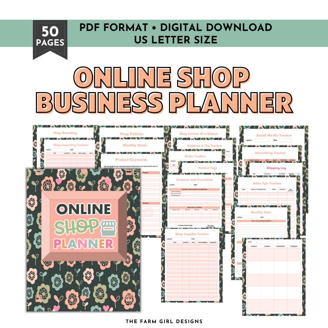 Online Shop Business Planner, Online Store Planner, Small Business ...