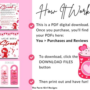 Printable You've Been Struck Valentine Kit, I've Been Mugged Printable ...