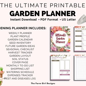 Garden Planner Printable Bundle, Gardening Journal, Seed Starter ...
