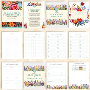 Cross Stitch Planner, Embroidery Planner, Craft Planner, Craft Project ...