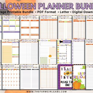 Halloween Planner Printable Halloween Party Planning Kit - Etsy