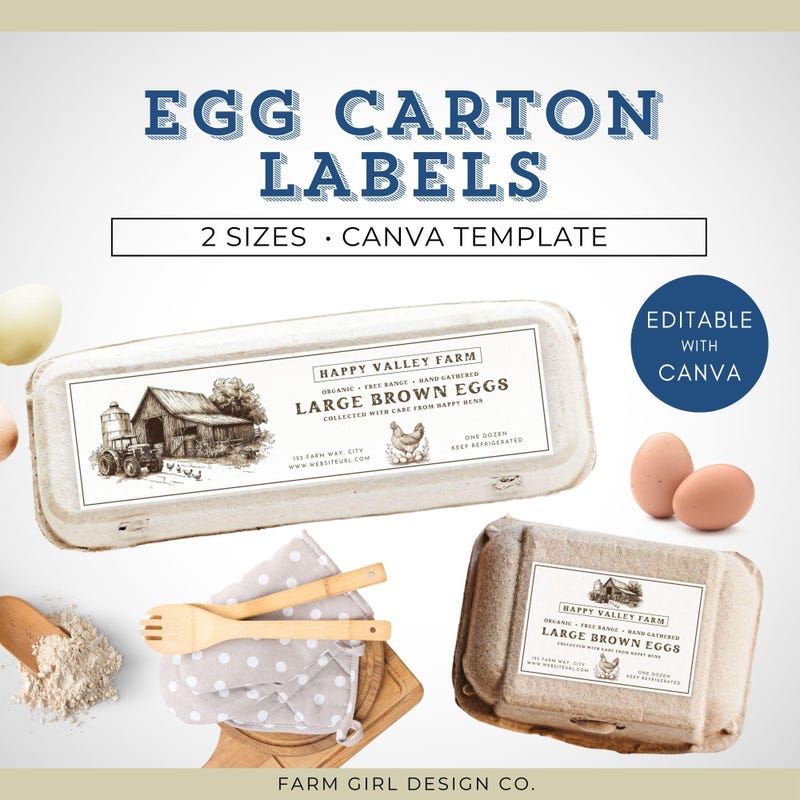 Egg Labels Template - Etsy UK