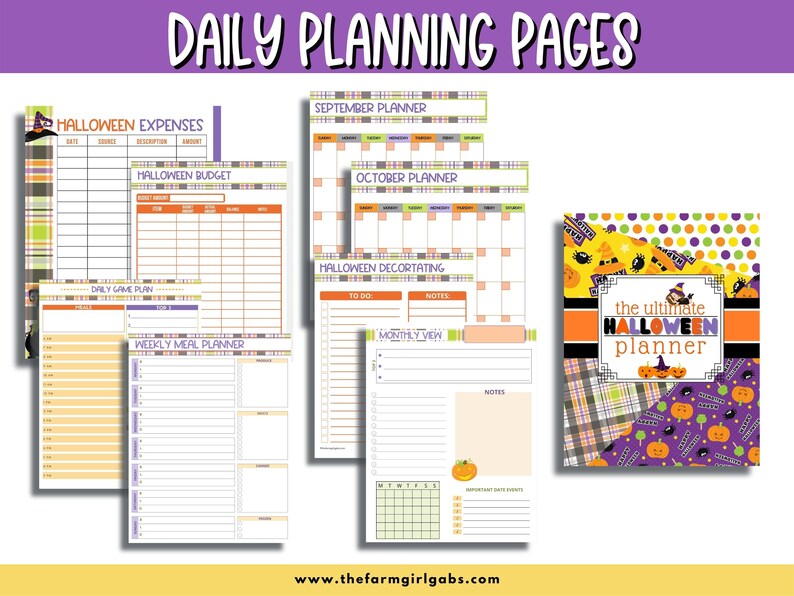 Halloween Planner Printable Halloween Party Planning Kit - Etsy