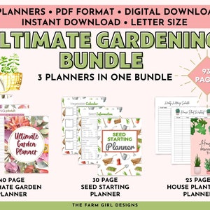 Garden Planner Printable Bundle, Gardening Journal, Seed Starter ...
