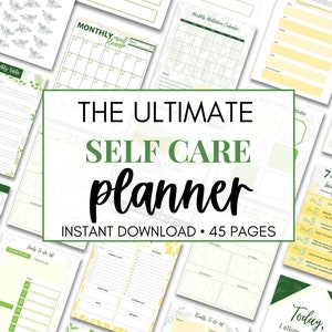 Self Care Planner, Mindfulness Planner, Self Care Journal, Wellness ...