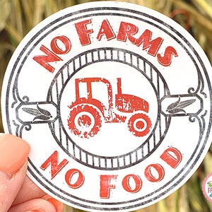 Farming Sticker Pack, Support Local Farms Sticker Bundle, No Farms No ...