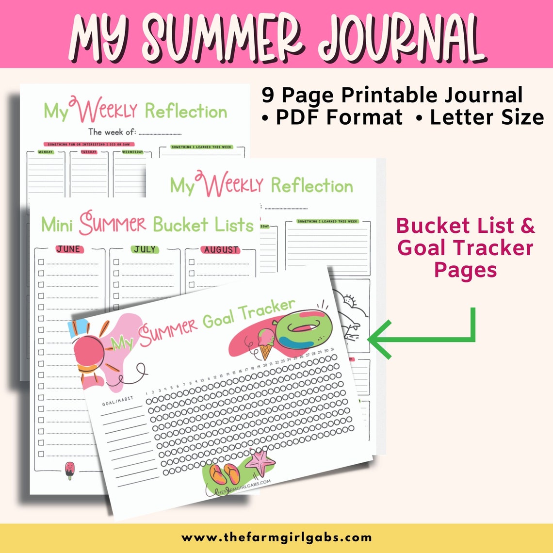 Kids Daily Journal Printable Summer Journal for Kids Kids - Etsy