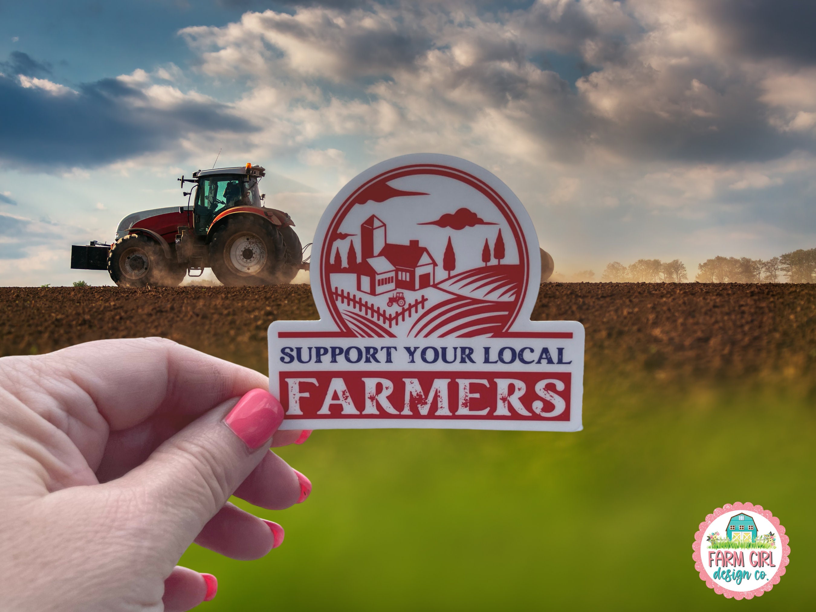 Support Local Farmers Sticker Support Agriculture Sticker - Etsy