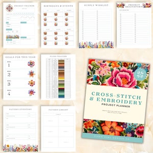 Cross Stitch Planner, Embroidery Planner, Craft Planner, Craft Project ...