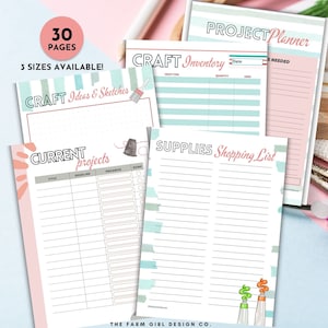 Craft Project Binder, Craft Planner, Craft Project Planner PDF, Craft ...
