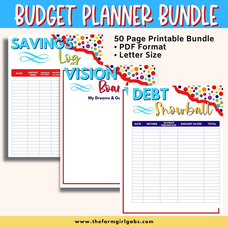 Printable Budget Planner, Financial Planning Bundle, Financial Planner ...