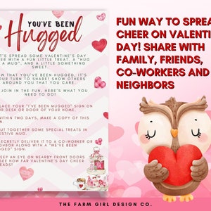 Printable We've Been Hugged Valentine Kit, I've Been Hugged Valentine's ...
