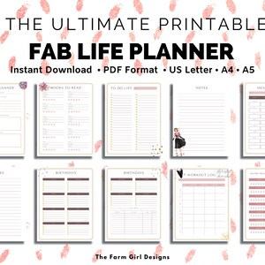 Fab Life Printable Planner, Printable Planner, Daily Planner, Goal ...