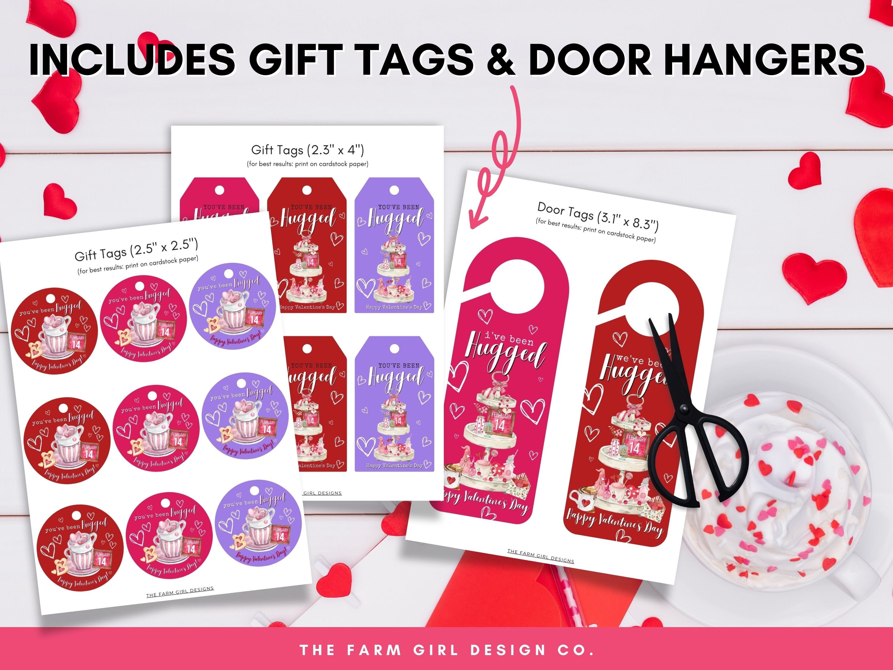 Printable We've Been Hugged Valentine Kit, I've Been Hugged Valentine's ...